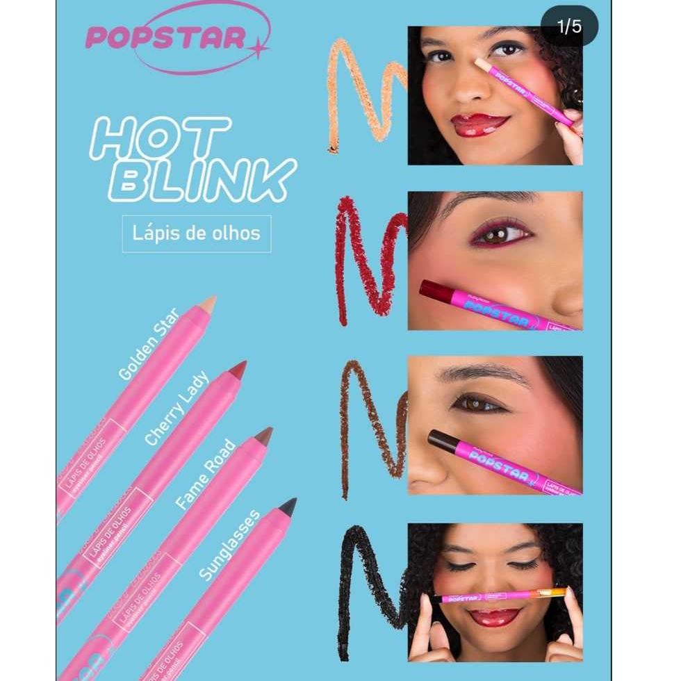 LÁPIS DE OLHOS HOT BLINK POPSTAR HBE2402 | Shopee Brasil