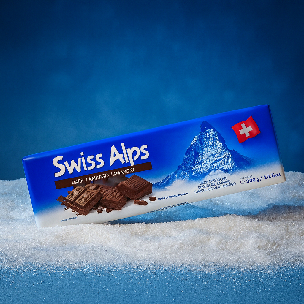 Chocolate Suiço Amargo Swiss Alps Dark 300g – Tablete Premium Importado ...