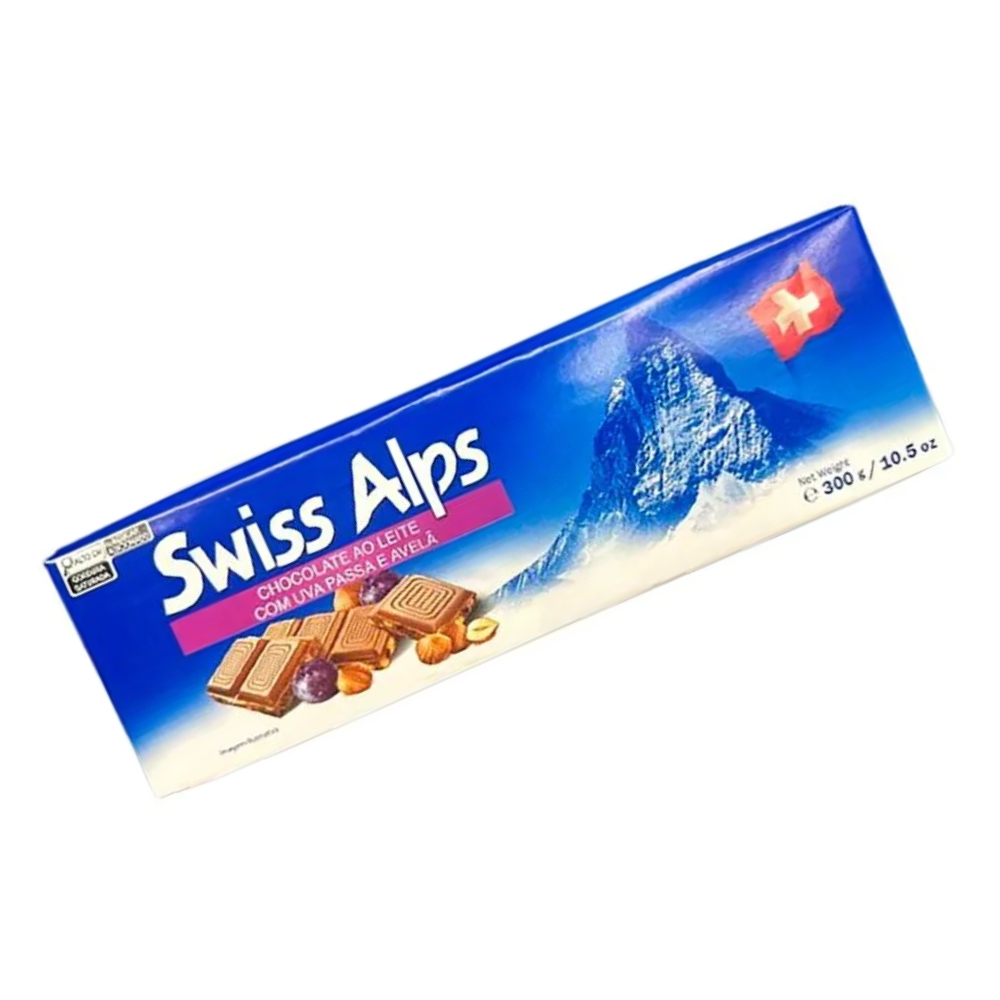 Chocolate Swiss Alps Tablet Raisin 300g – Ao Leite com Uvas-Passas ...