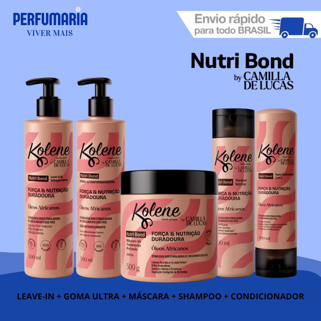 Kit Nova Linha Kolene NUTRI BOND Camilla de Lucas - (5 itens) | Shopee ...