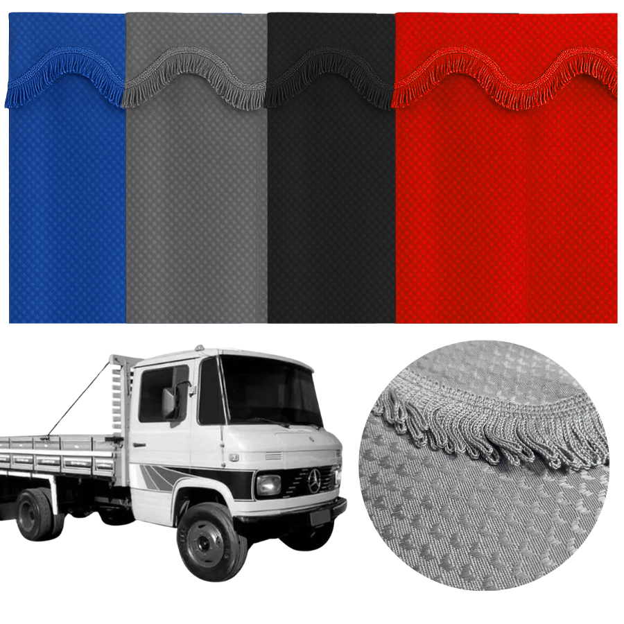 Cortina De Cetim Traseira Caminhão Mb 708 Com Gancho | Shopee Brasil