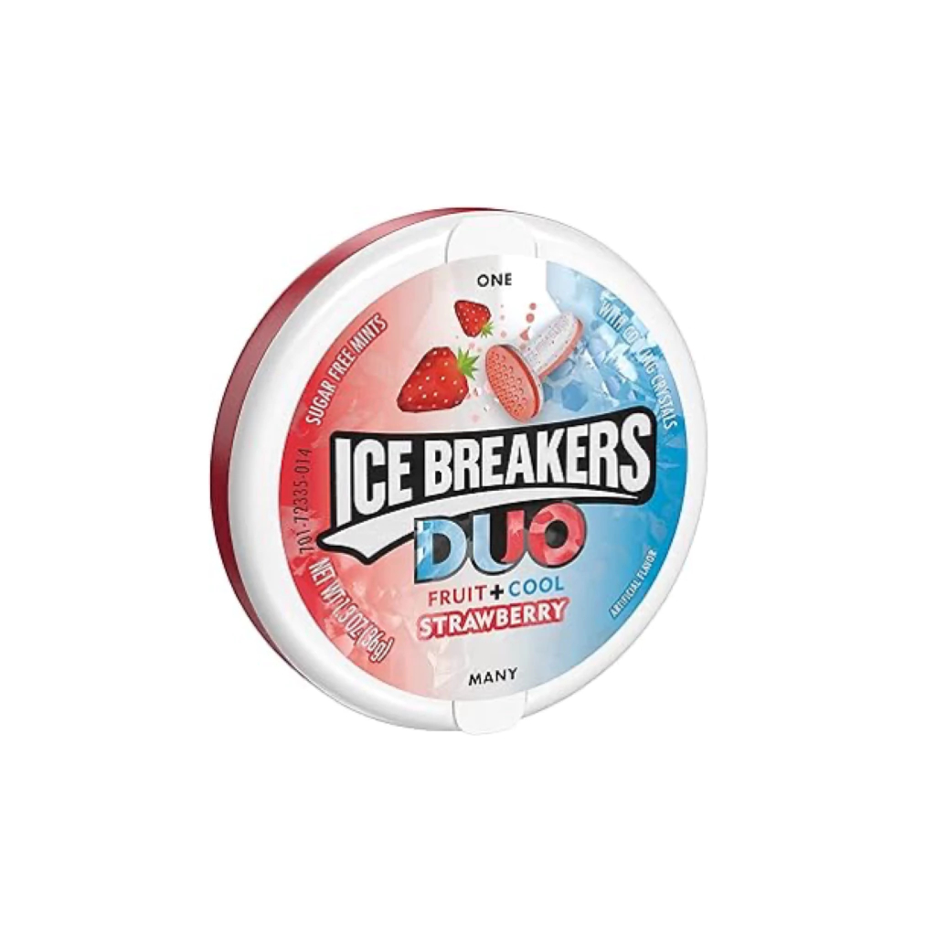 ICE BREAKERS DUO STRAWBERRY - SUGAR FREE MINTS - PASTILHAS SABOR ...