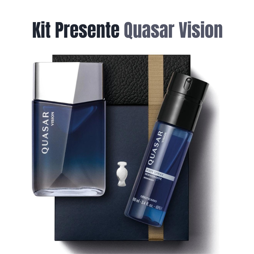 Kit Presente Quasar Vision O Boticário Original – Perfume Masculino e ...