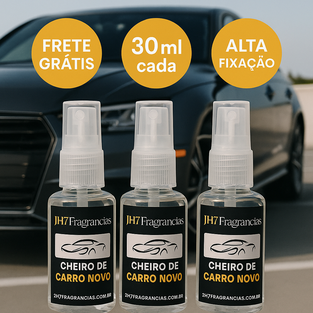 KIT com 3 Perfume Spray para Carro Cheiro de Carro Novo Automotivo de ...