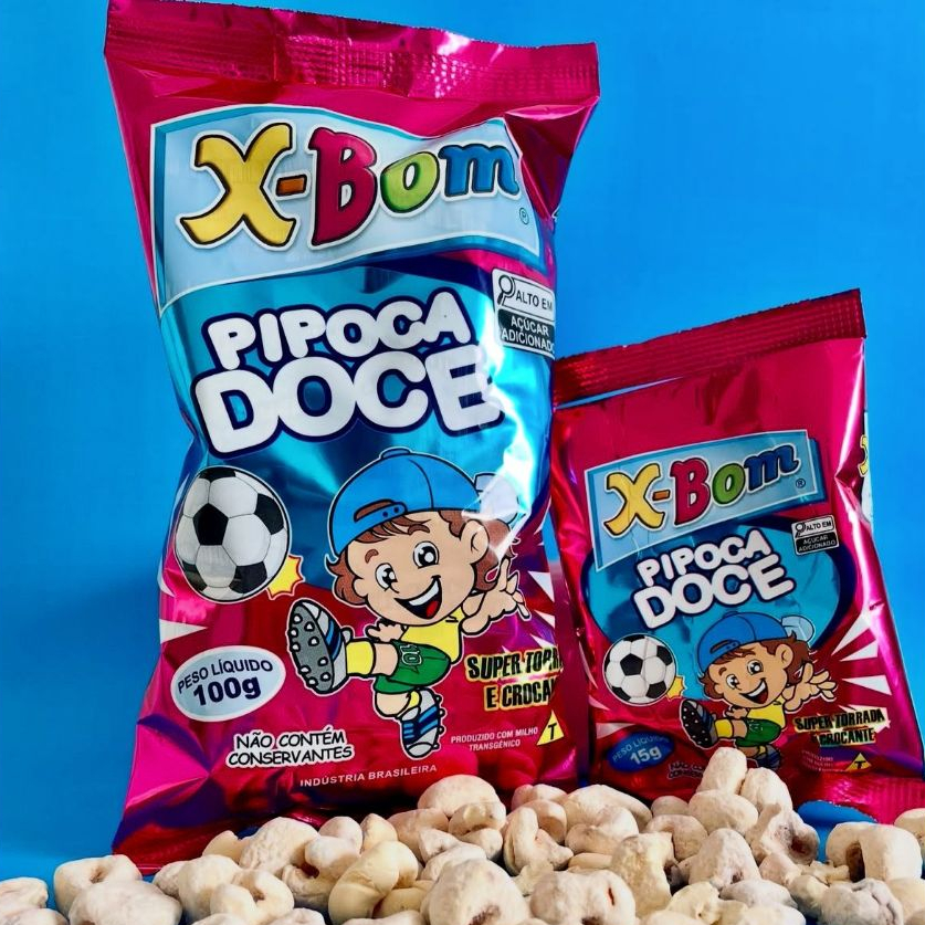 Pipoca Doce X - Bom 85G Pacote C/ 10 Unidades | Shopee Brasil