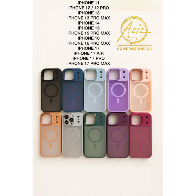 Capinha Magnética MagSafe Fosca + Película Vidro p/ iPhone 11/12/13/14 ...