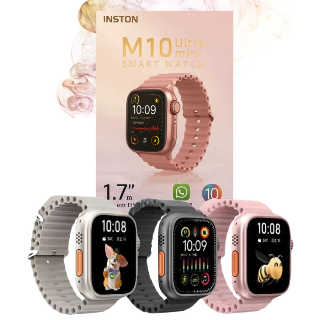 Smartwatch M10 Ultra Mini 41mm Unissex Relógio Inteligente com 2 ...
