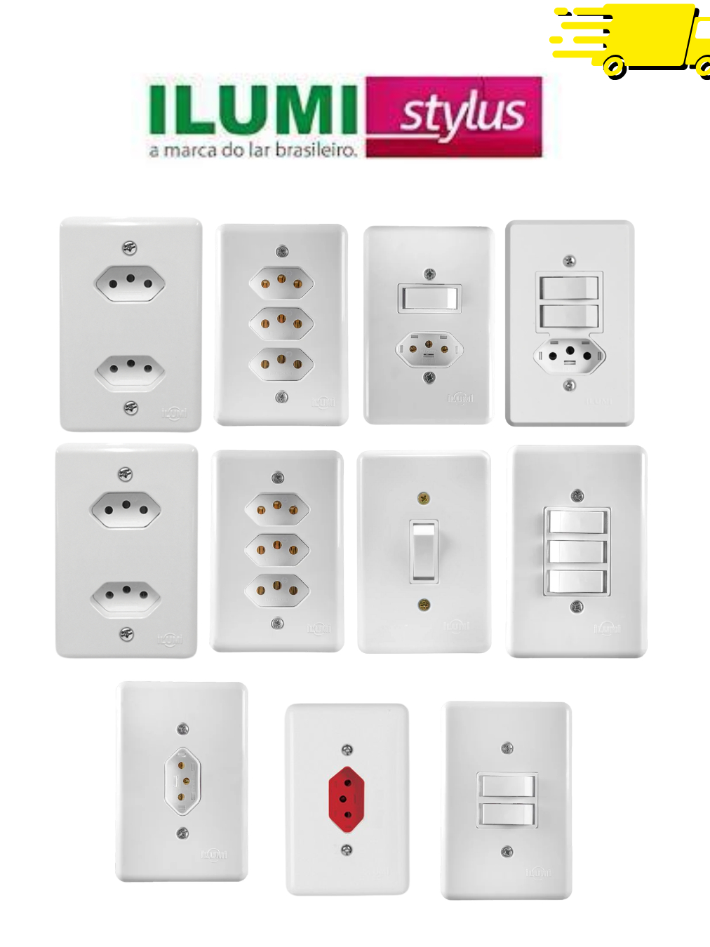 Tomadas e Interruptores 10A e 20A Ilumi Stylus 4x2 (A Mais Vendida ...
