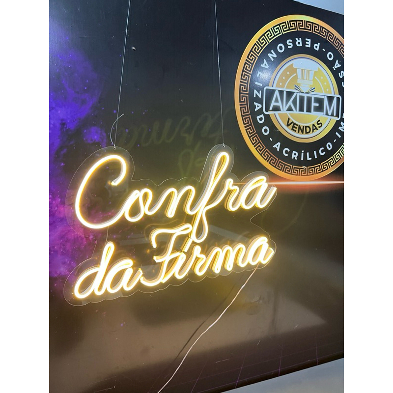 Letreiro de led neon em acrilico cast Confra da firma quente ou frio ...