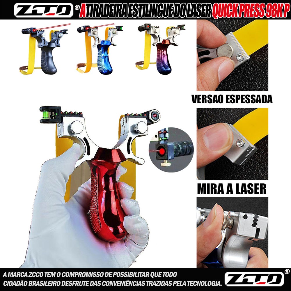 ZCCO Atiradeira Estilingue Do Laser Quick Press 98k P/ Atividades ...