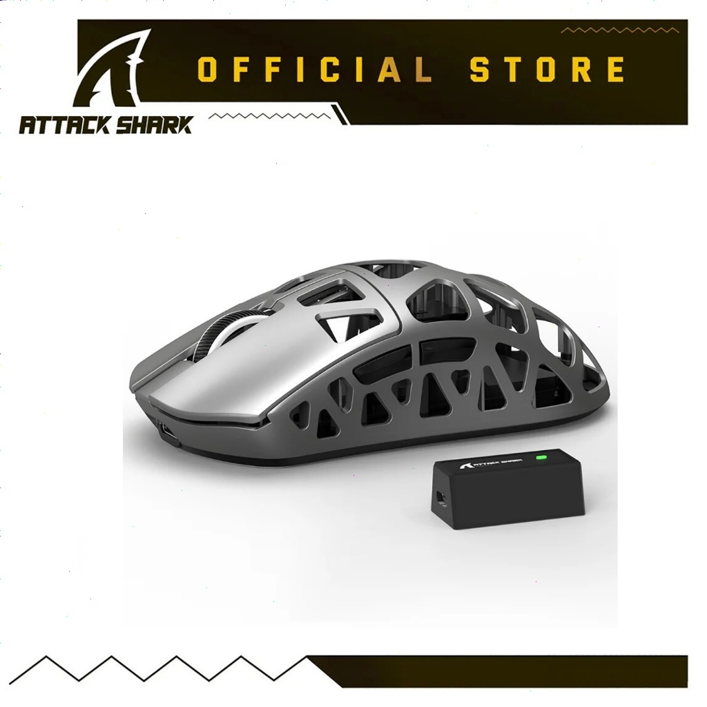 ATTACK SHARK R5 Ultra Carbon Fiber Wireless 8K PAW3950MAX Gaming Mouse ...