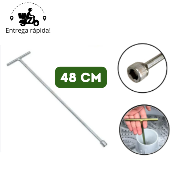 Chave T 10mm Longa para Maquina de Lavar Agitador | Shopee Brasil