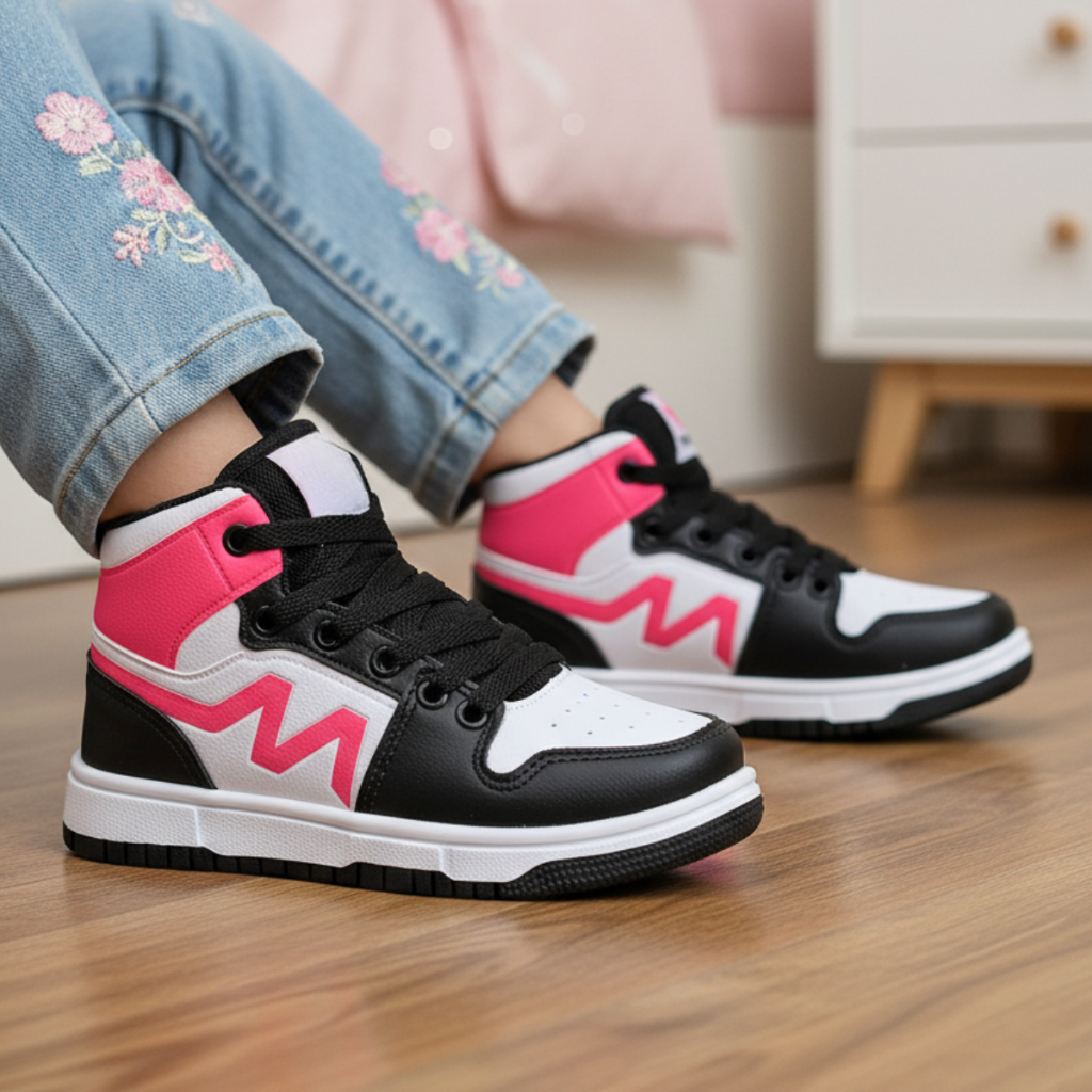 Tênis Infantil Casual Feminino Nippos Botinha Menina High Escolar ...