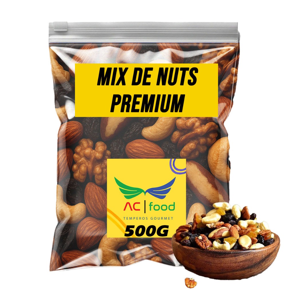 MIX DE NUTS PREMIUM 500G 500g- Castanha de Caju / Nozes / Uva Passa ...