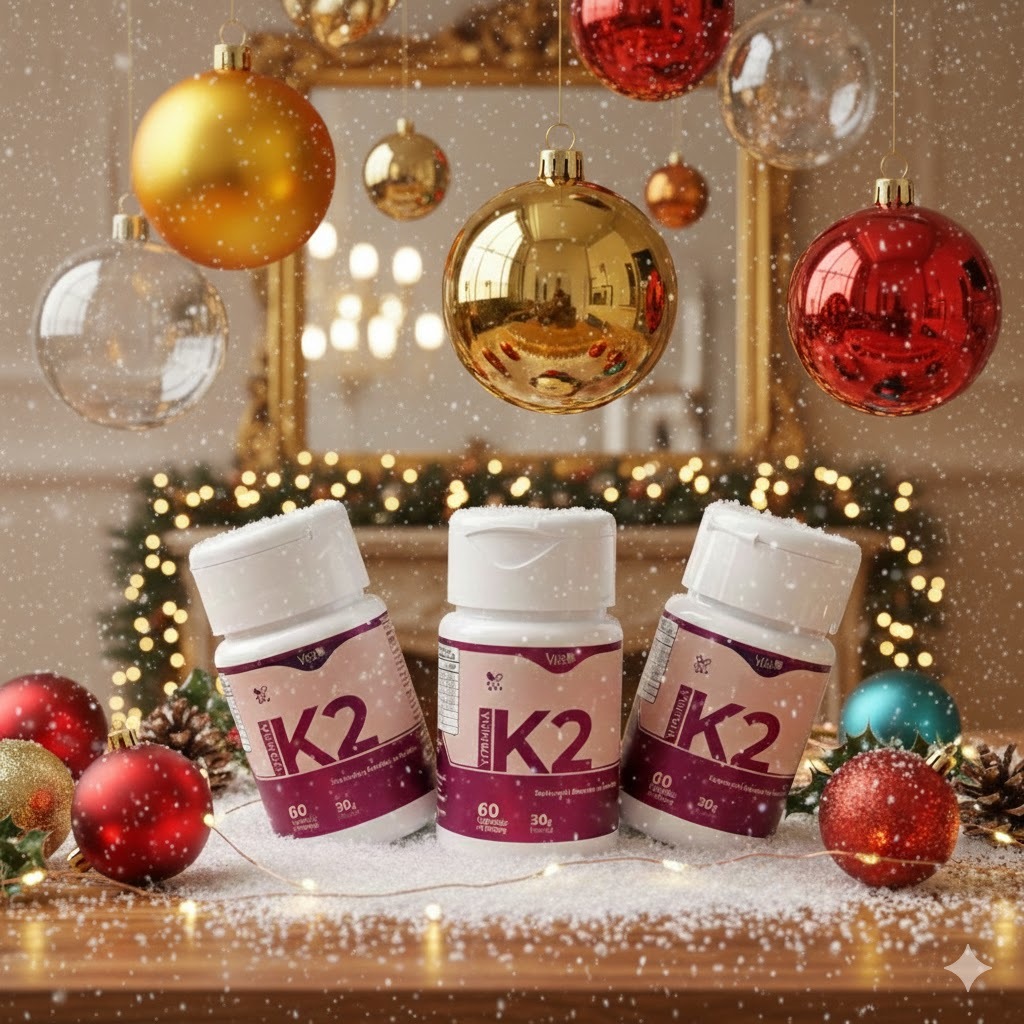 Natal Radiante | 3 Potes Vita K2 + Resveratrol + Vitamina A e C ...