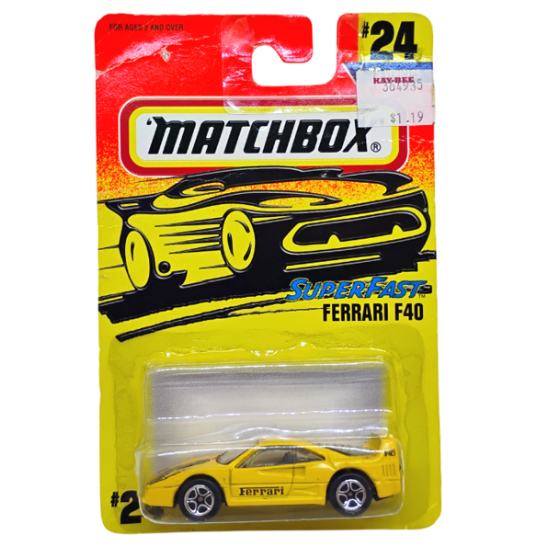 miniatura matchbox superfast Ferrari F40 (yellow) | Shopee Brasil