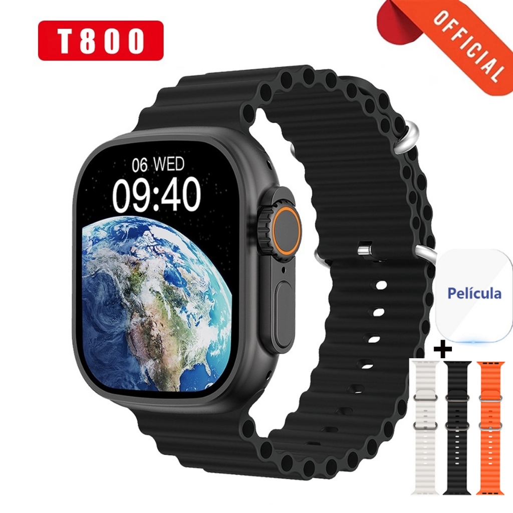 Smartwatch T800 Ultra 2.4 HD 45mm Grande Tela Inteligente Digital ...