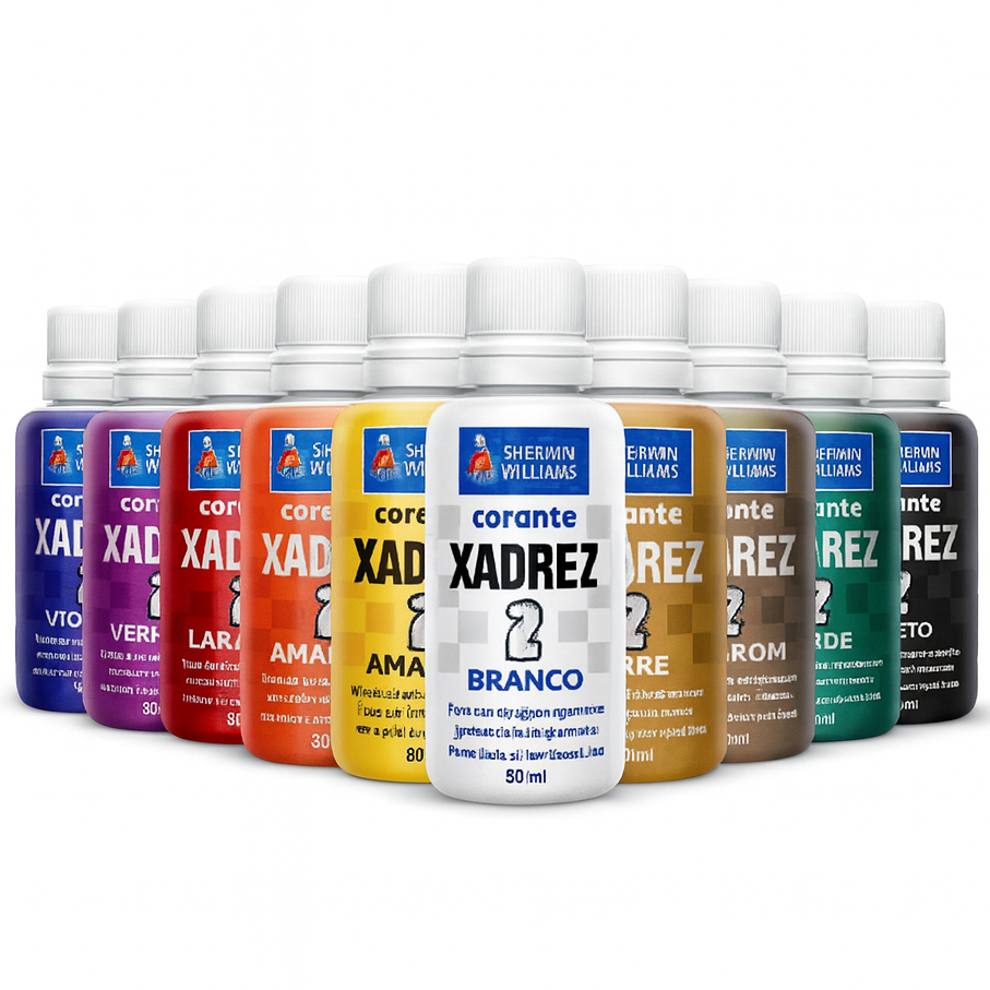 Kit 3 Corante Xadrez Liquido Tinta 50ml - Sherwin Williams - Selecione a Cor | Shopee Brasil