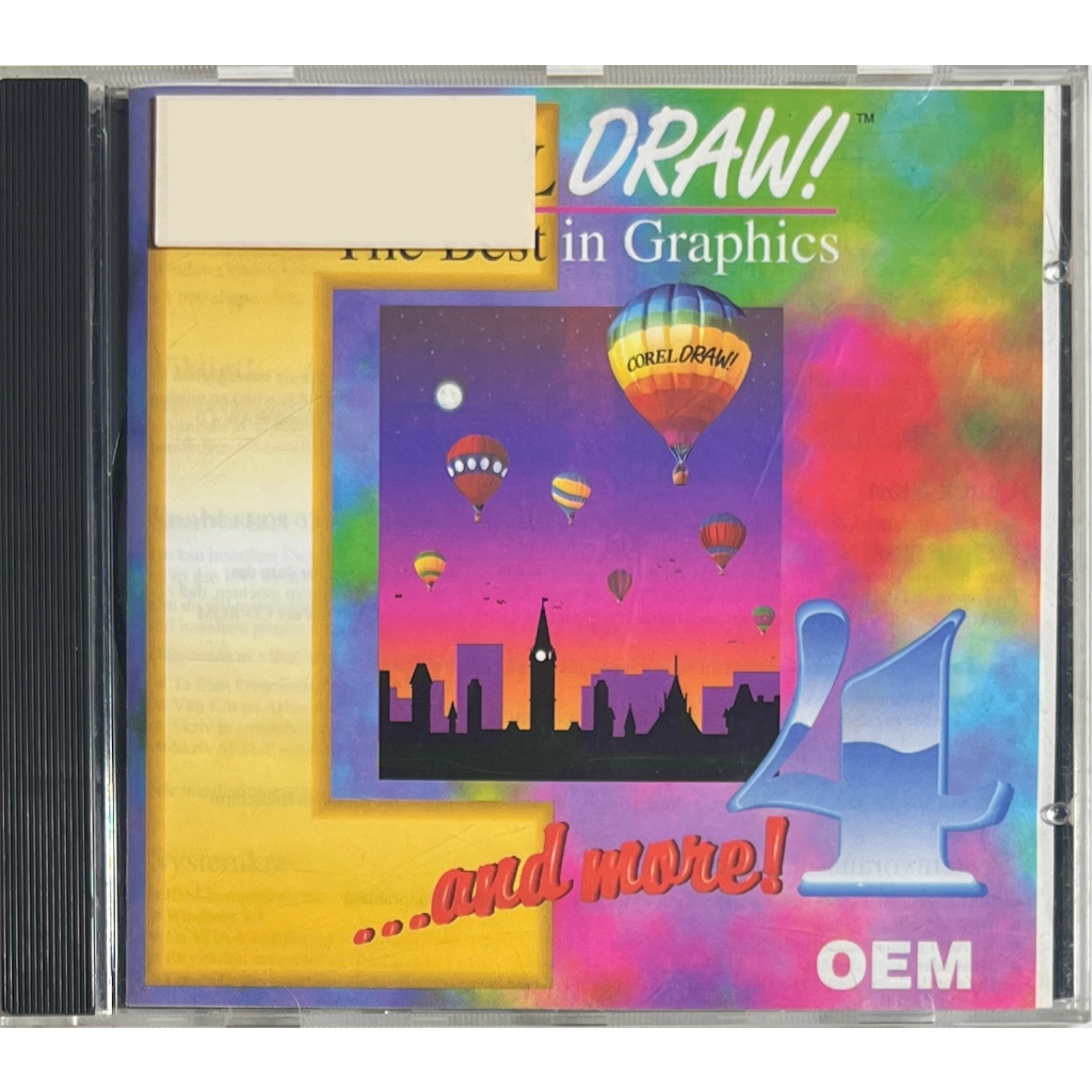 Software Antigo: CorelDRAW! 4 OEM (1994) - Mídia CD-ROM Original ...