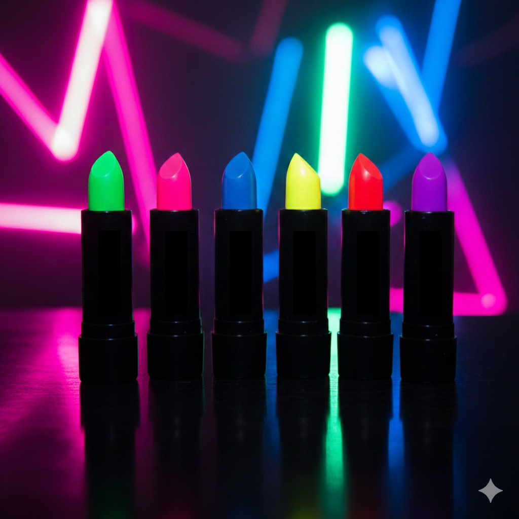 Kit Batons Neon Fluorescentes Brilha na Luz Negra Balada Festa Rave ...