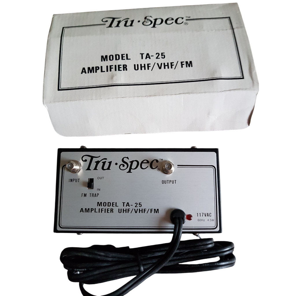Amplificador de TV e Filtro Para VHF/UHF e FM 25Db TRU-SPEC | Shopee Brasil