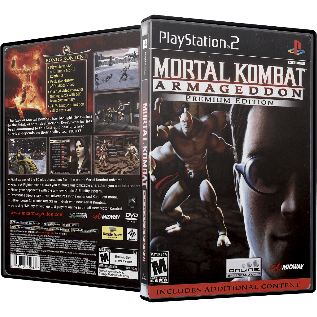 Mortal Kombat Armageddon Premium Edition PS2 – Mídia Física Com Encarte ...