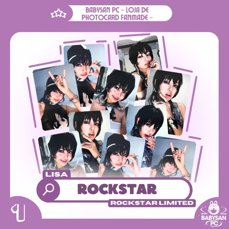 LISA Photocard Fanmade ROCKSTAR | Shopee Brasil