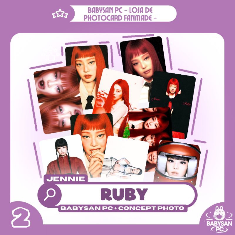 JENNIE Photocard Fanmade RUBY ver. 2 | Shopee Brasil