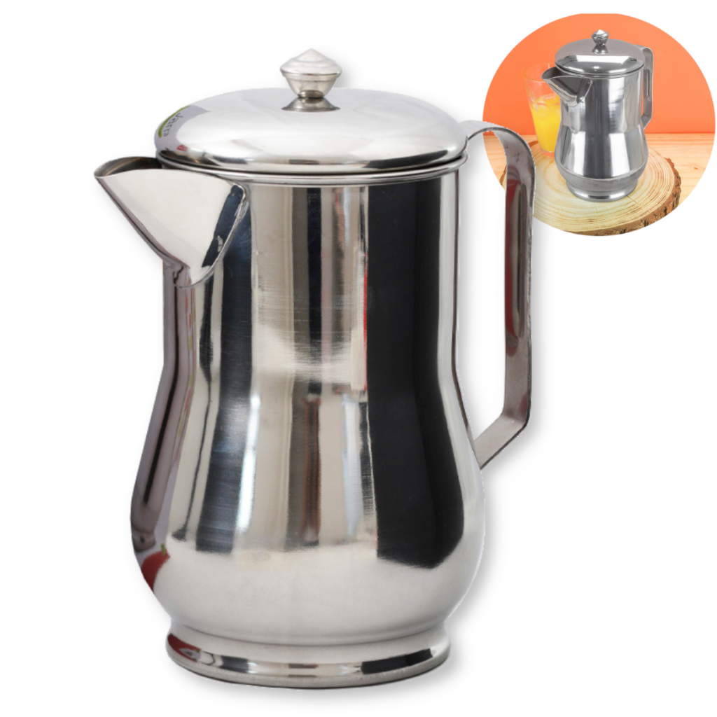Jarra De Aço Inox Para Bebidas Feescas Suco Água Com Aparador De Gelo e ...