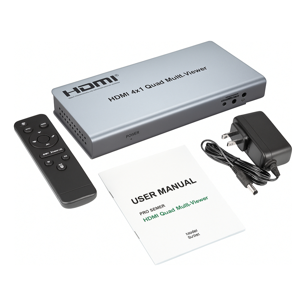 Multi-viewer Switch Hdmi 4x1 Quad Inteligente Full Hd 1080p | Shopee Brasil