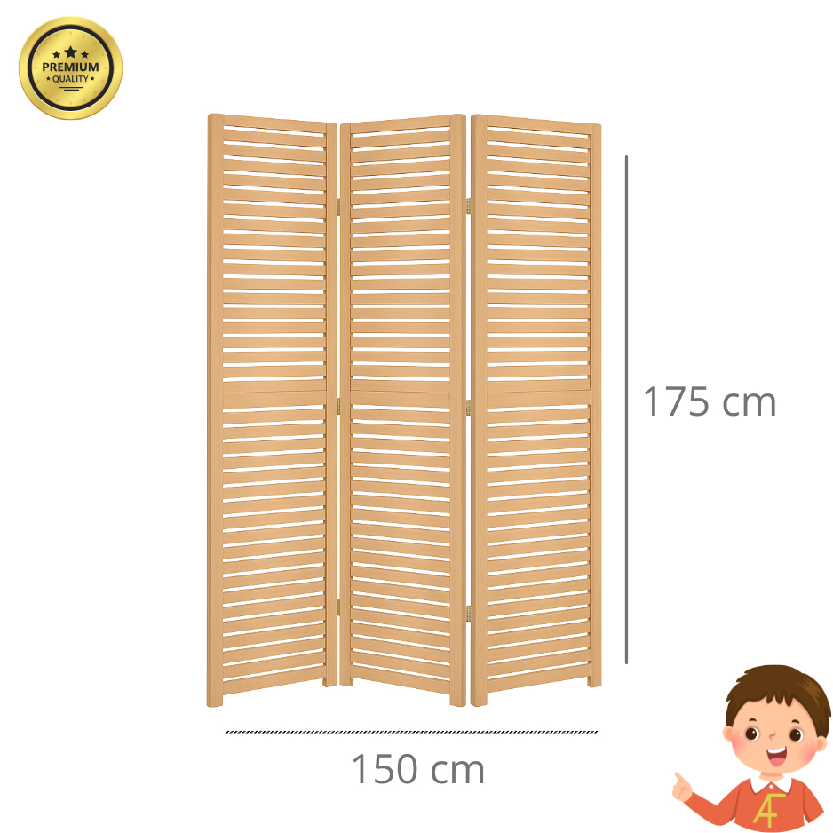Biombo Ripado Oliver 3 Folhas em Madeira MDF | Shopee Brasil