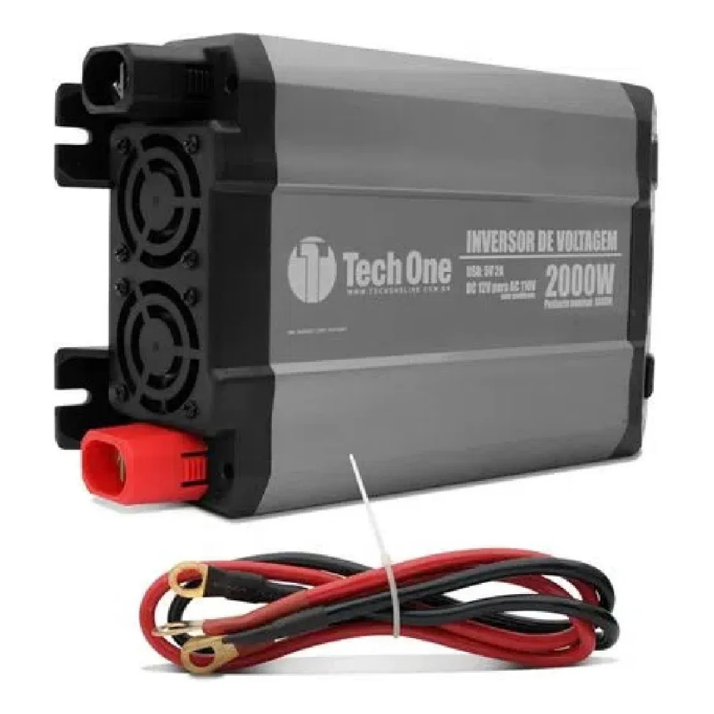 Conversor De Tensão 12v Para 110v 2000w Veicular Tech One | Shopee Brasil
