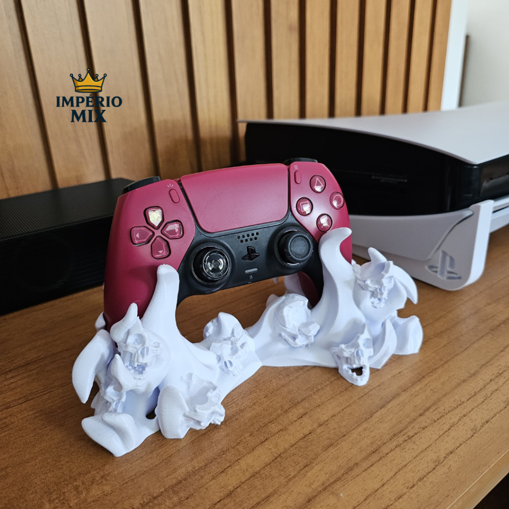 Suporte Gamer Caveira 3D para Controle PS5 – Base Decorativa PLA ...