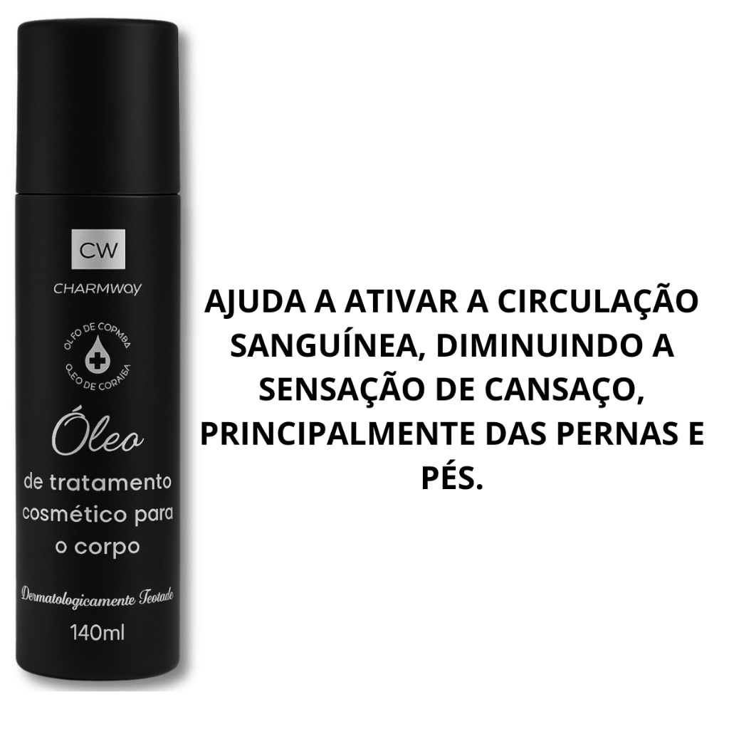 Óleo de Tratamento Charmway -Linha Dores Musculares Copaiba Mentol ...