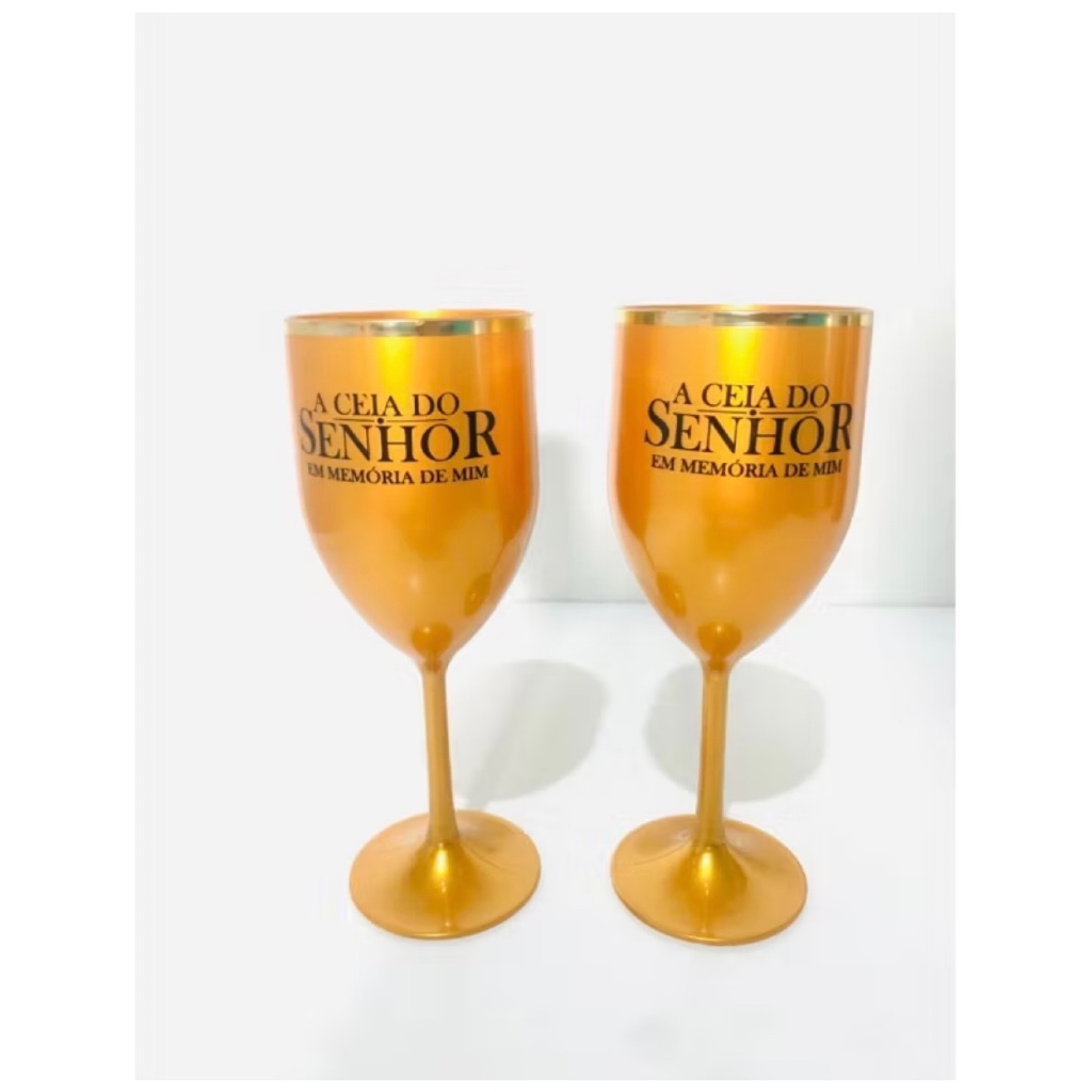 Taça ceia do senhor santa ceia dourada, 2 peças | Shopee Brasil