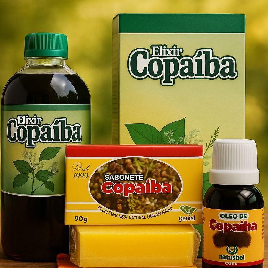 Kit Copaíba Natural – Elixir 500ml + Sabonete 90g + Óleo de Copaíba ...