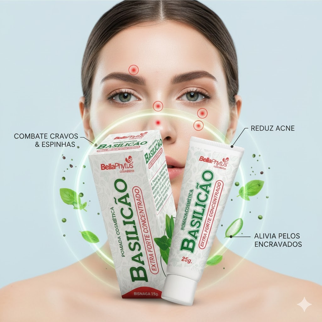 Pomada Herbal de Basilicão – Secativo para Espinhas e Furúnculos 30g ...
