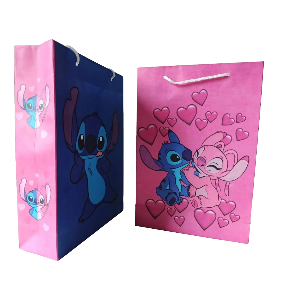 10/20/30/40/50 unidades de sacola de papel tema Lilo & Stitch medida ...