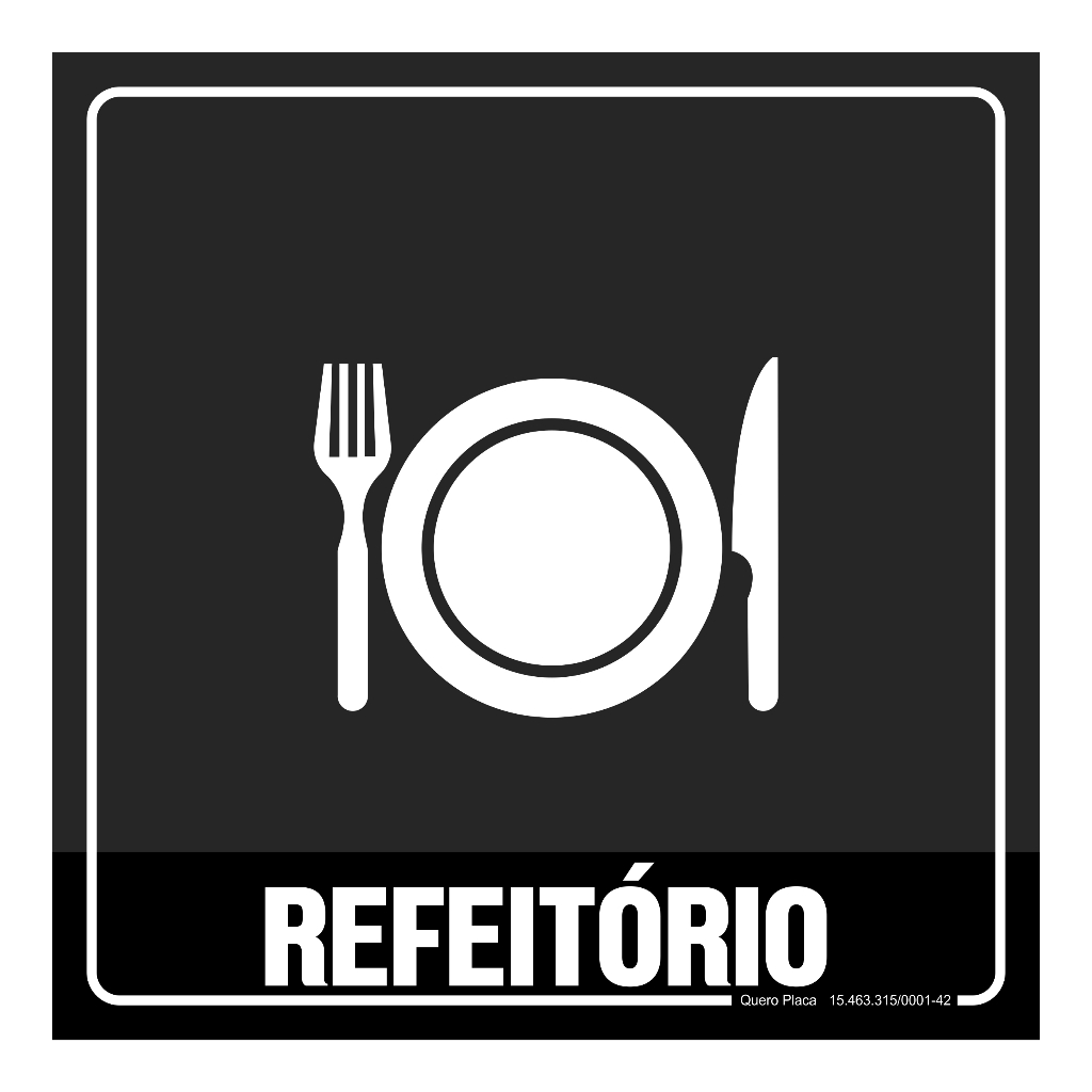 Placa Sinalização - Refeitório 20x20cm Ou 10x30cm Em Pvc 2mm | Shopee ...