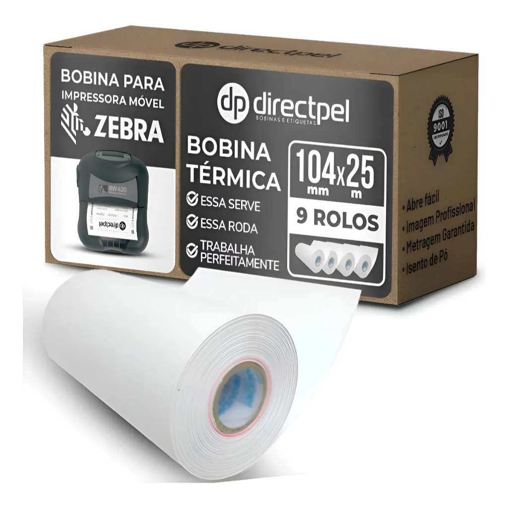 Bobina Termica 104mm Impressora Zebra Rw420 4 Polegadas Branco | Shopee ...