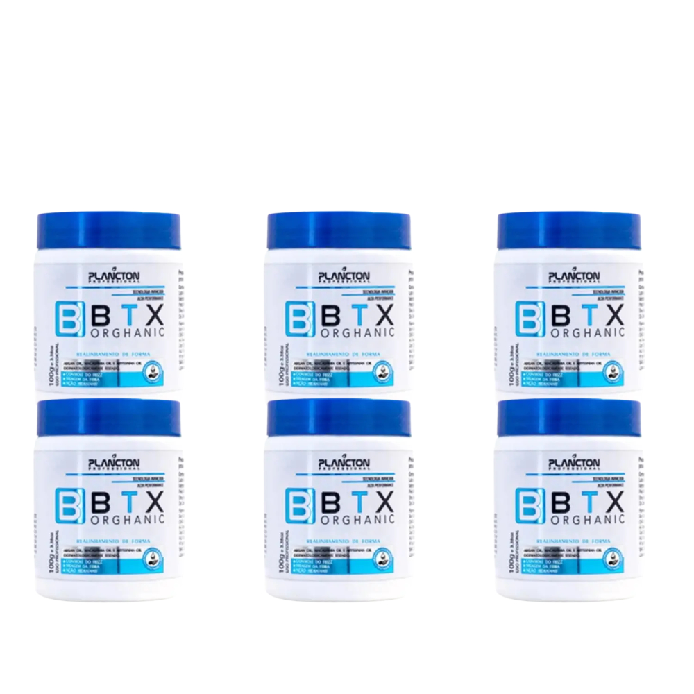 Kit 6 BTX Orghanic - Botox Plancton - 100g | Shopee Brasil