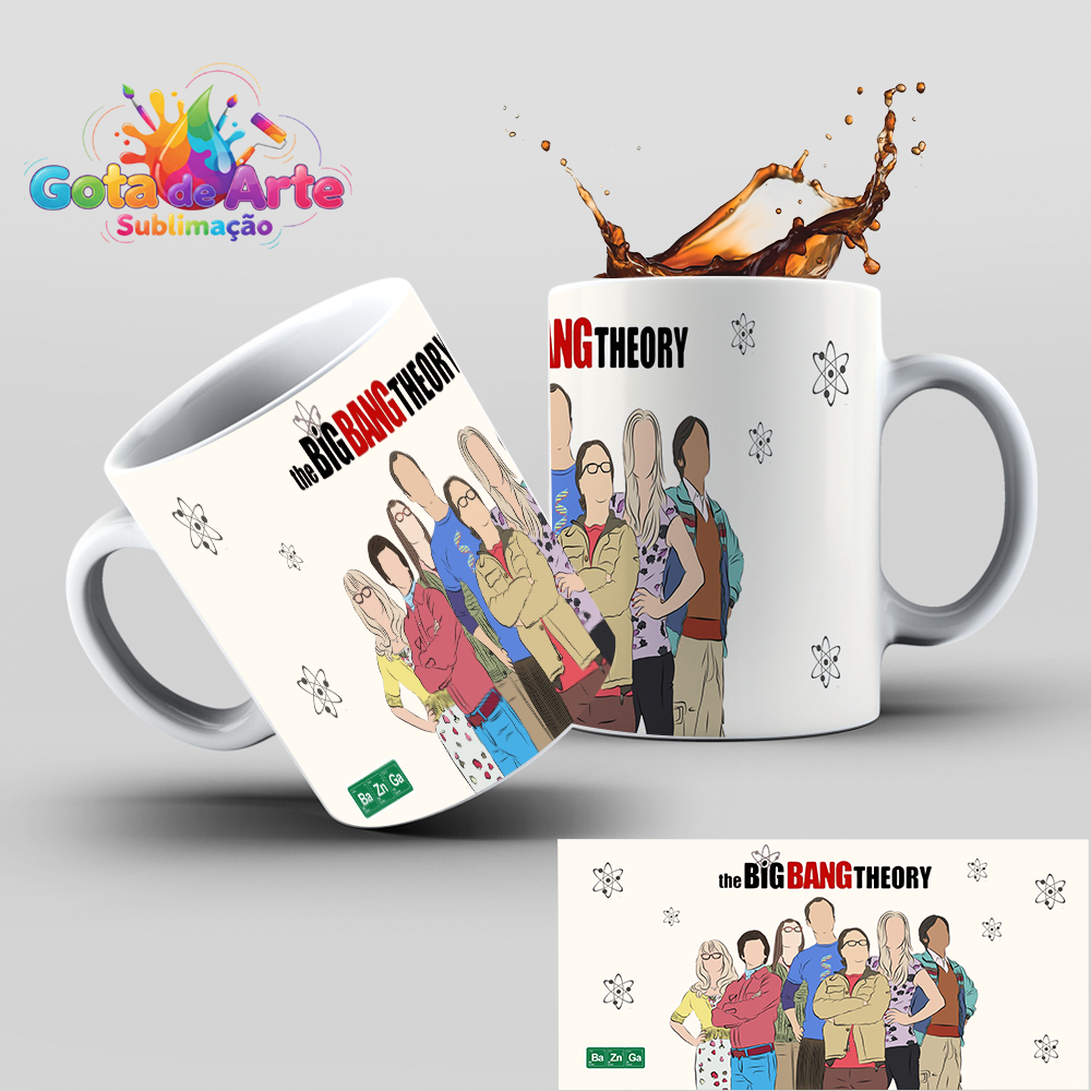 Caneca The Big Bang Theory |Personagens Sheldon Leonard Penny Raj ...