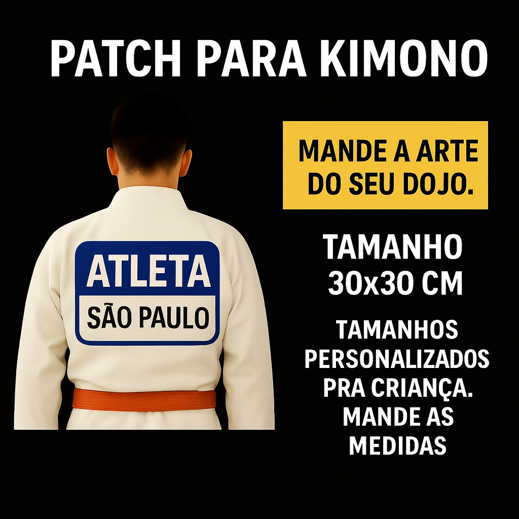 Patch Number Judô Jiu Jitsu Karatê Identificação kimono - Seu Nome Sua ...