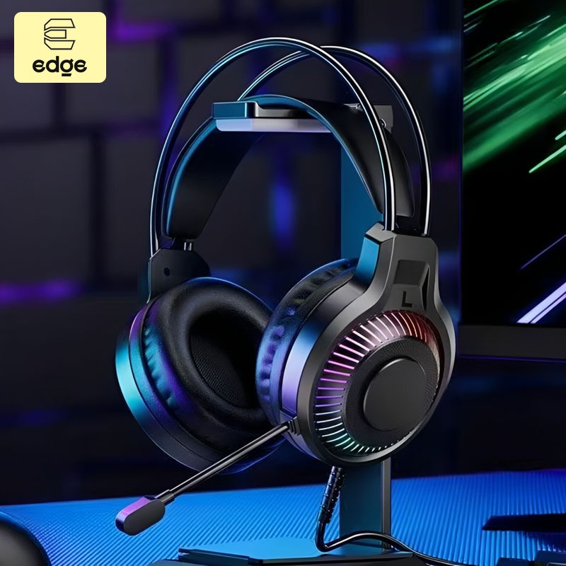 Headset Gamer Com Fio RGB LED + Microfone | Preto | Pro para Games ...