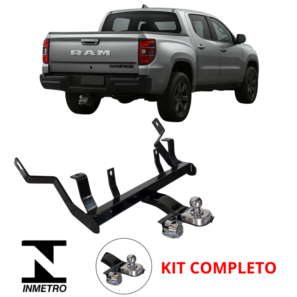Engate Fixo Dodge Ram Rampage 2024 2025 Resistente 1.500kg Homologado ...