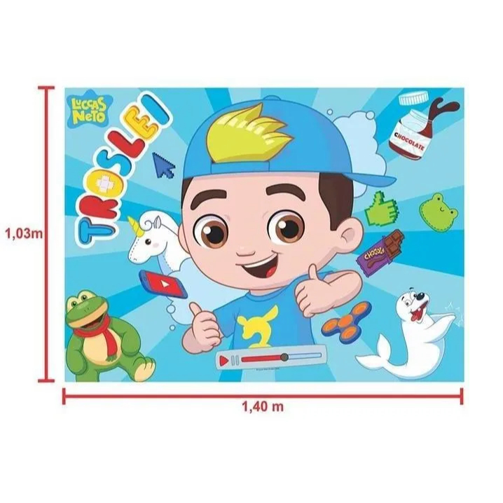 Painel TNT Luccas Neto 1,40m x1,03m - Decoração Festa Aniversário ...