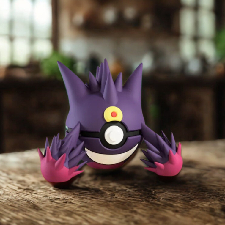Pokebola Mega Gengar, Gengar, Haunter ou Gastly – Impressão 3D ...