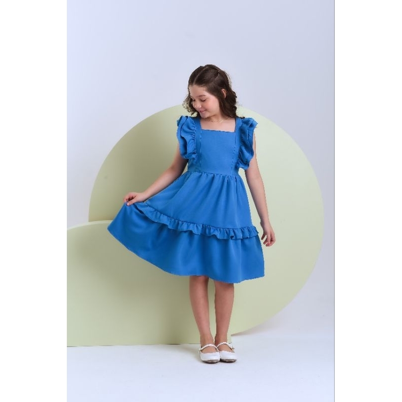 Vestido Alfaiataria Infantil Menina Festas Luxo 4/6/8/10 | Shopee Brasil