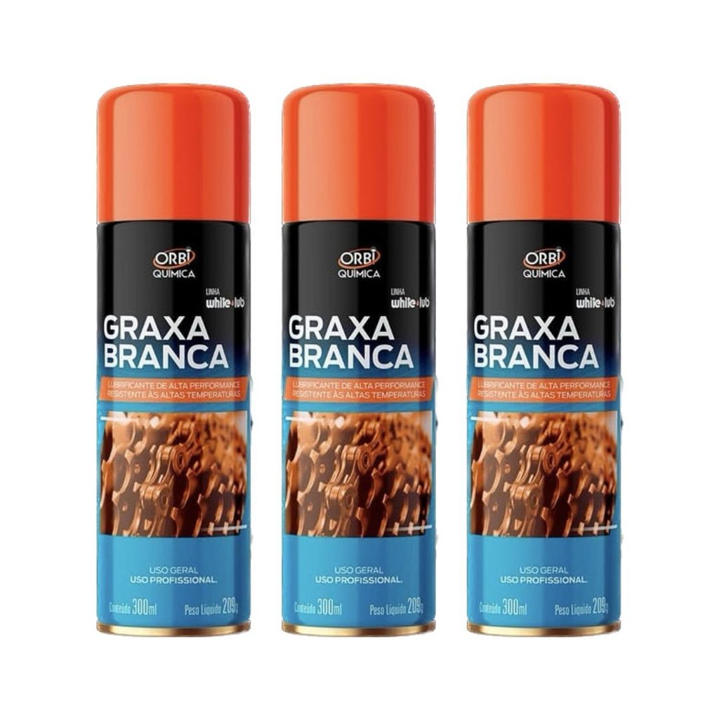 GRAXA BRANCA EM SPRAY ORBI QUIMICA - 300ML | Shopee Brasil