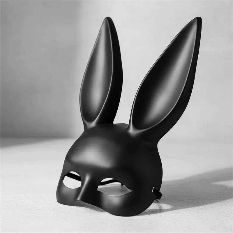 Máscara Preta Fosca Coelhinha Fantasia Cosplay | Shopee Brasil